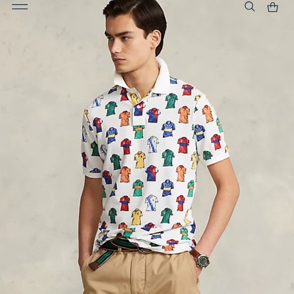 Polo Ralph Lauren | Shirts | Nwt Classic Fit Poloshirtprint Mesh Polo ...